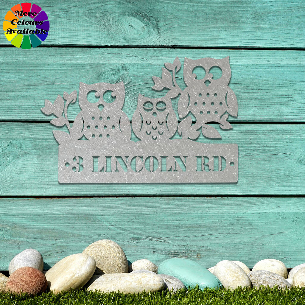 Metal Owls Welcome Sign Decor Rusty Metal Owls Wall Art By Duke Craft ...