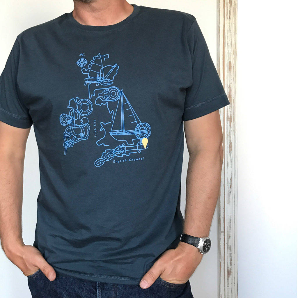 personalised sailing t shirt for yachtsman by sight hound ...