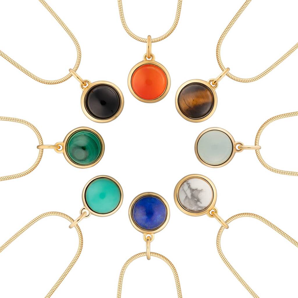 Healing Stone Necklace, Sterling Silver Or Gold Plated By Lily Charmed