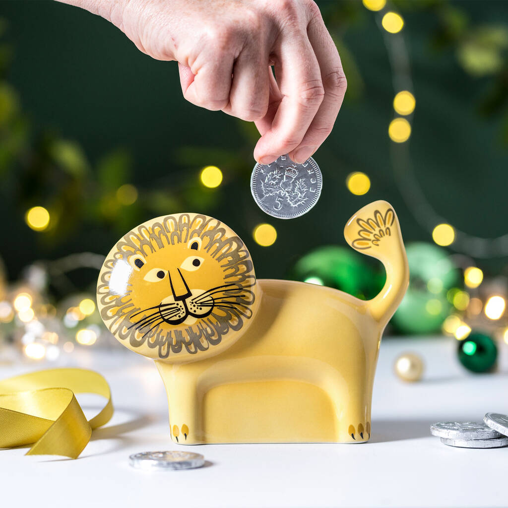 Lion Money Box By Hannah Turner | notonthehighstreet.com