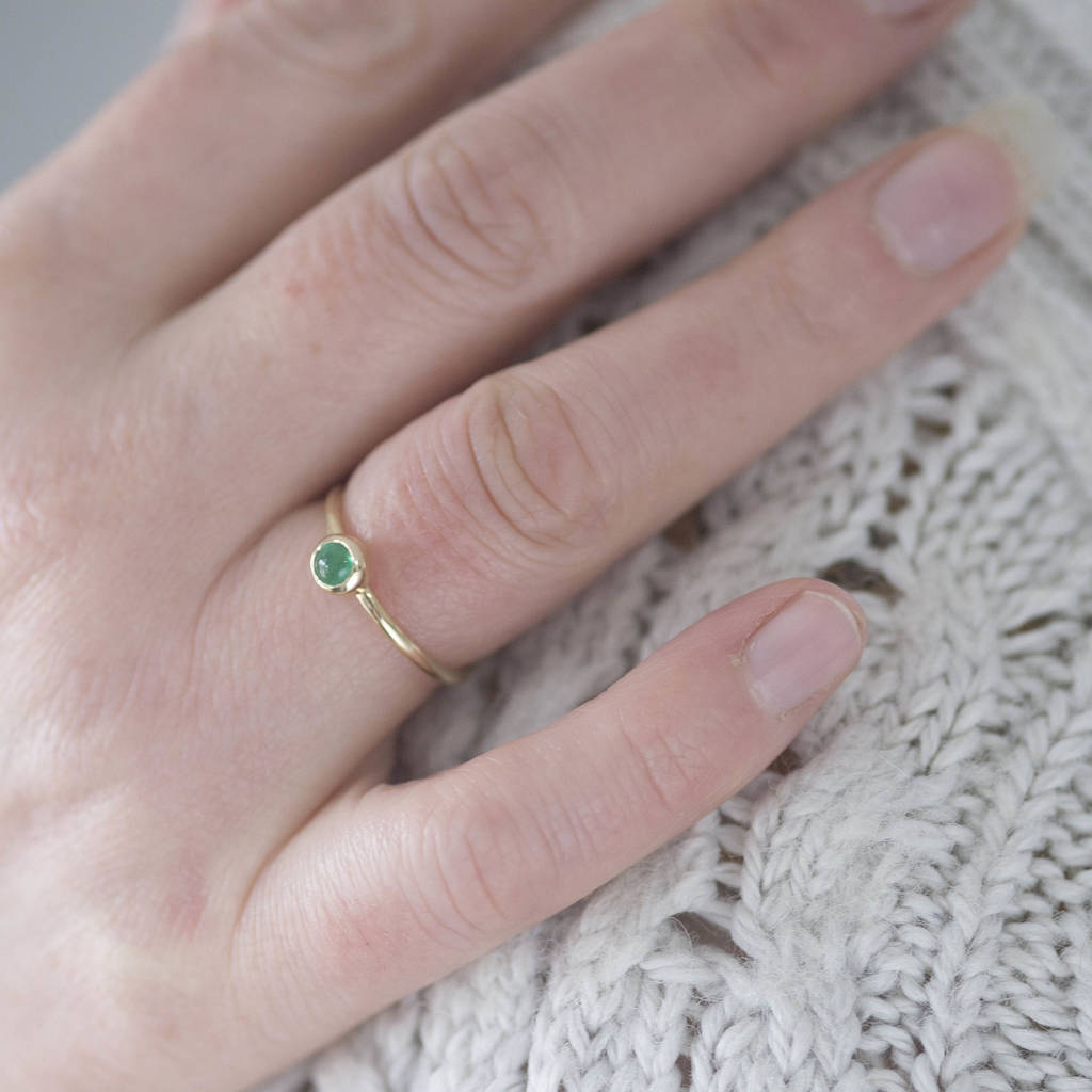 simple gold emerald stacking ring by alison moore designs ...