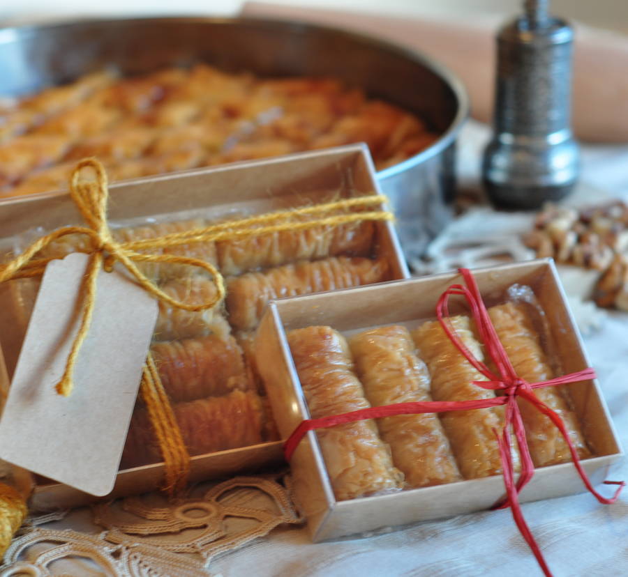 walnut baklava gift box by the baklava boutique | notonthehighstreet.com