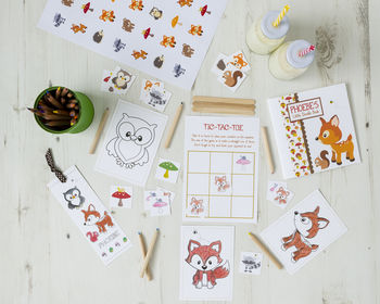 Personalised Woodland Activity Bundle By Little Tweet Stationery ...