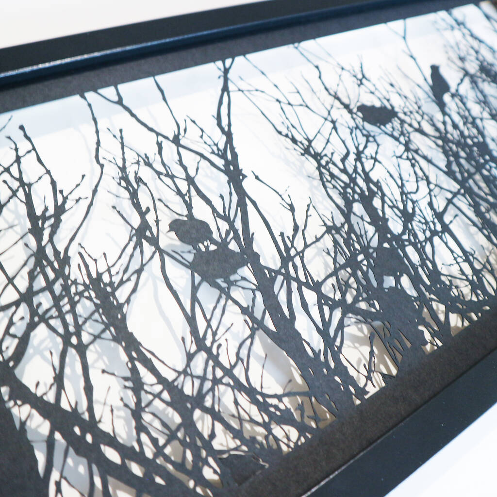 papercut picture of birds nesting landscape artwork by for me & for you ...