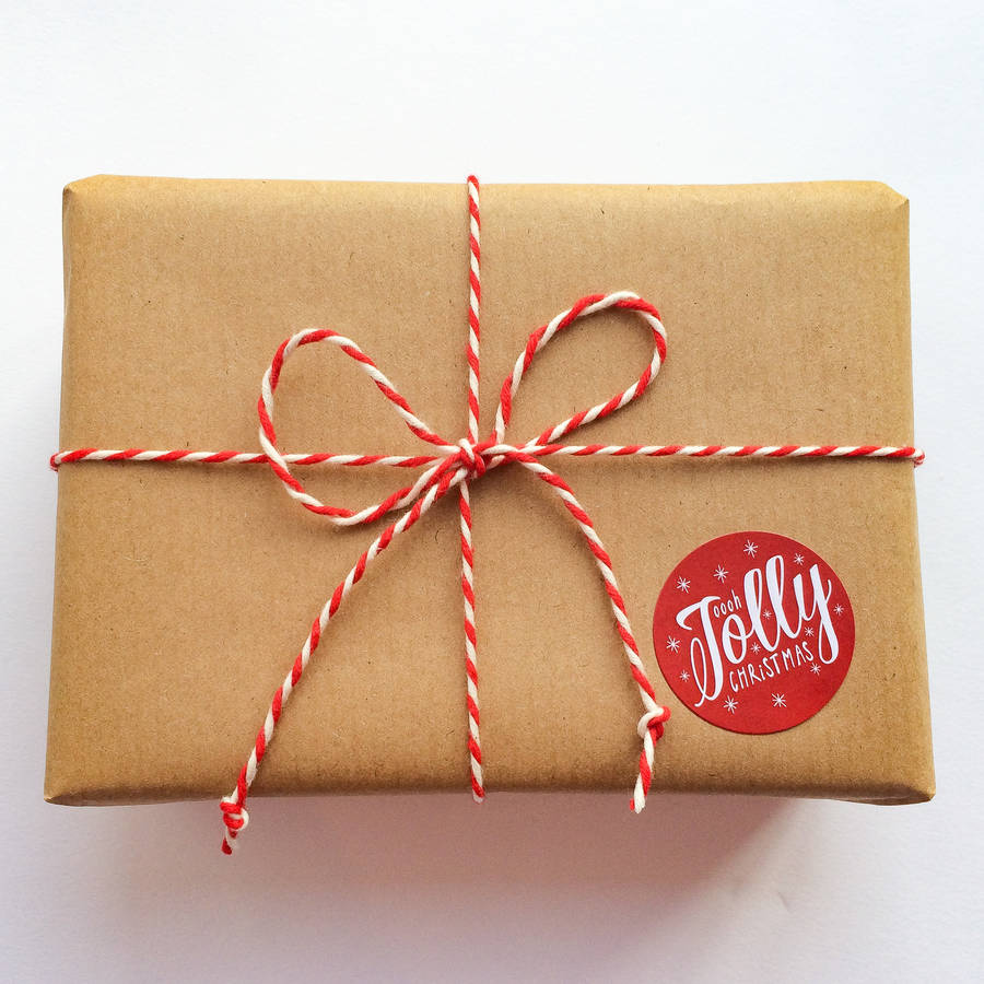 jolly christmas round gift stickers by rosie jo's | notonthehighstreet.com