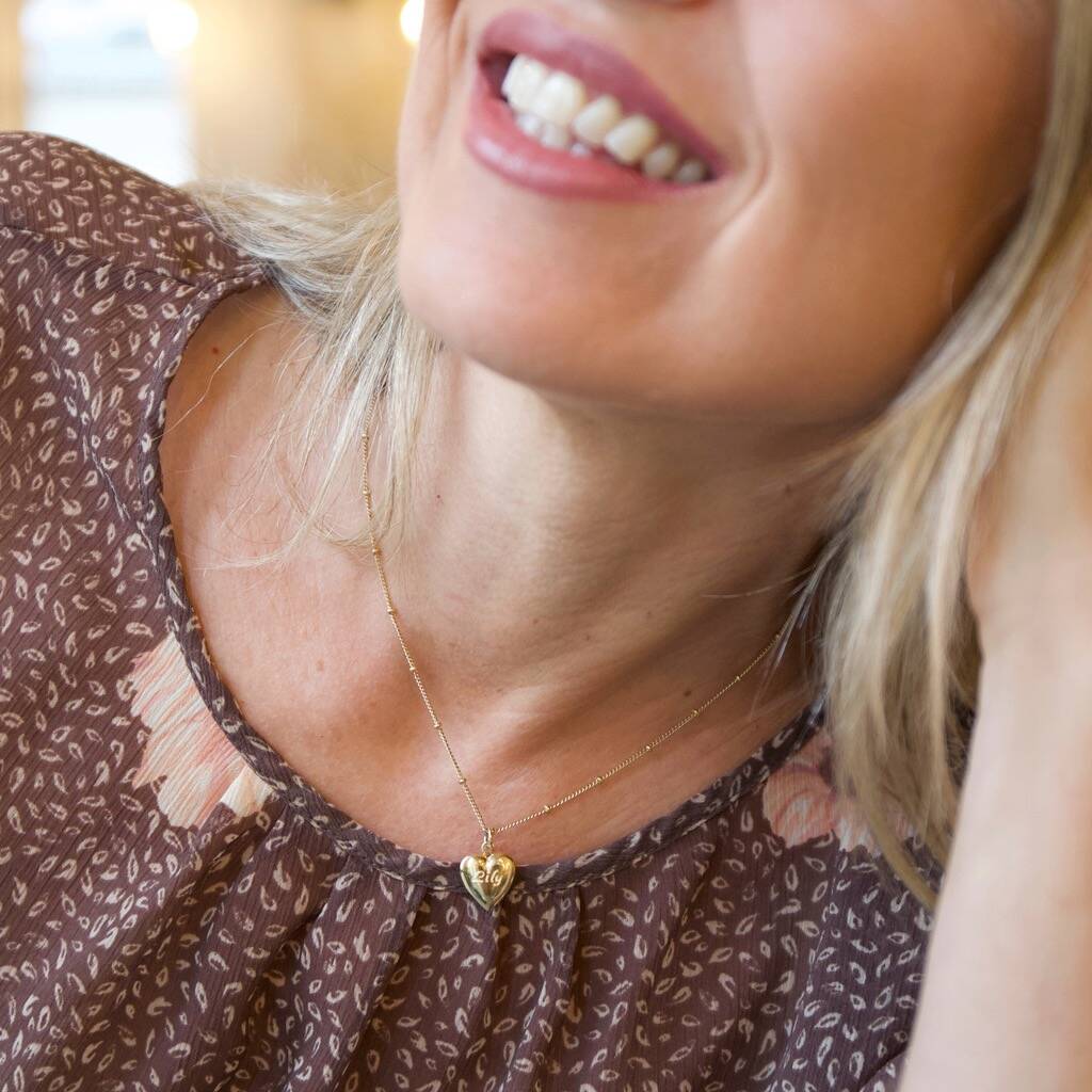 personalised engraved heart locket necklace by lisa angel ...