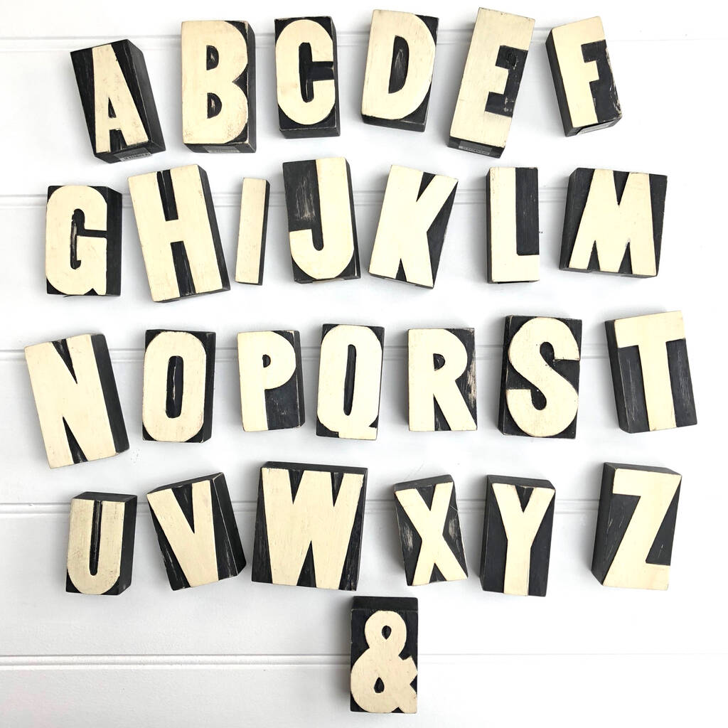 Wooden Alphabet Block Letters iz Pix