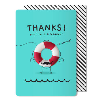 Thanks You're A Lifesaver Card + Magnet By Pango Productions ...