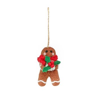 Handmade Felt Gingy The Gingerbread Man Christmas Dec By Felt so good