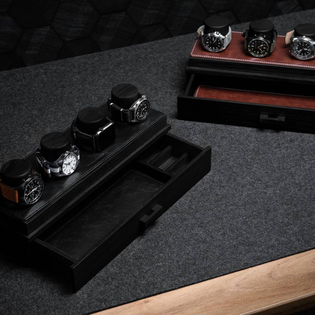 Vegan Leather Padding For The Watch Deck Watch Box By Holme & Hadfield