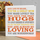 Valentines Day Card I Love You Because By Lisa Marie Designs ...