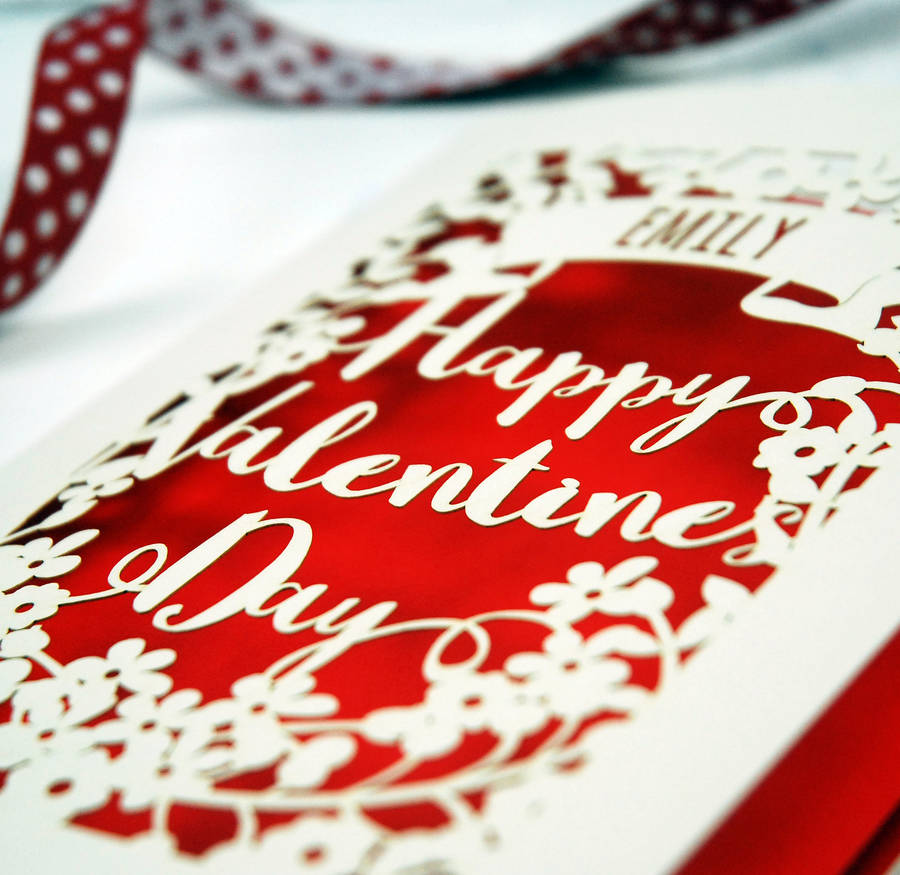 personalised papercut valentine's card by pogofandango ...