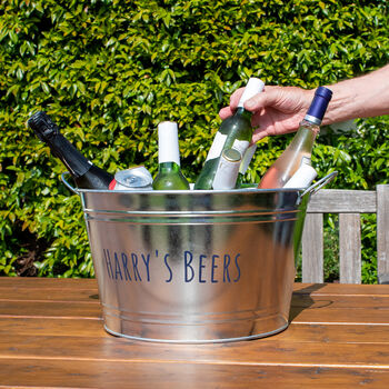 Personalised Galvanised Steel Drinks Bucket By Jonny's Sister ...