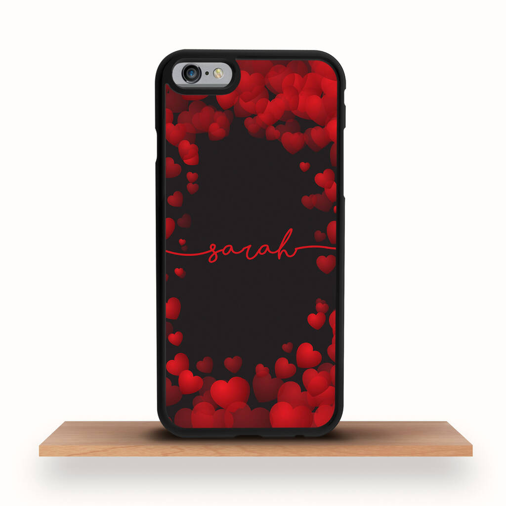 Personalised Red Love Heart iPhone Case By Crank | notonthehighstreet.com