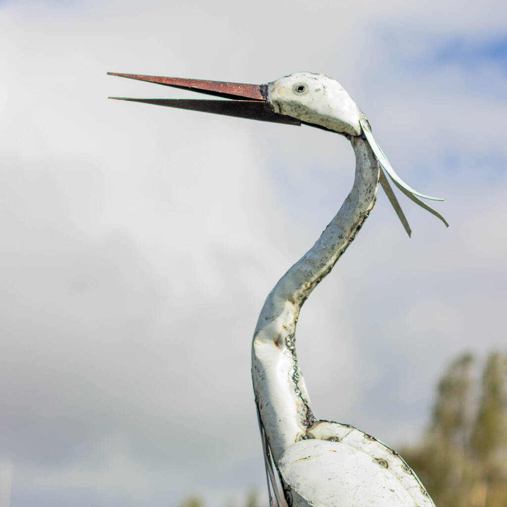 Heron Handmade Recycled Metal Garden Sculpture By Chi Africa ...