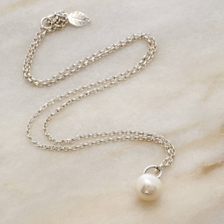 single pearl necklace by lime tree design | notonthehighstreet.com