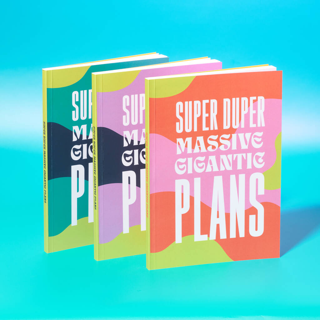 Red Super Duper Gigantic Plans Notebook By Oakdene Designs
