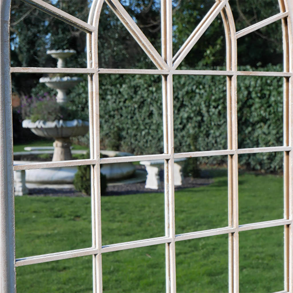 Melrose Distressed Arch Garden Mirror By Dibor | notonthehighstreet.com