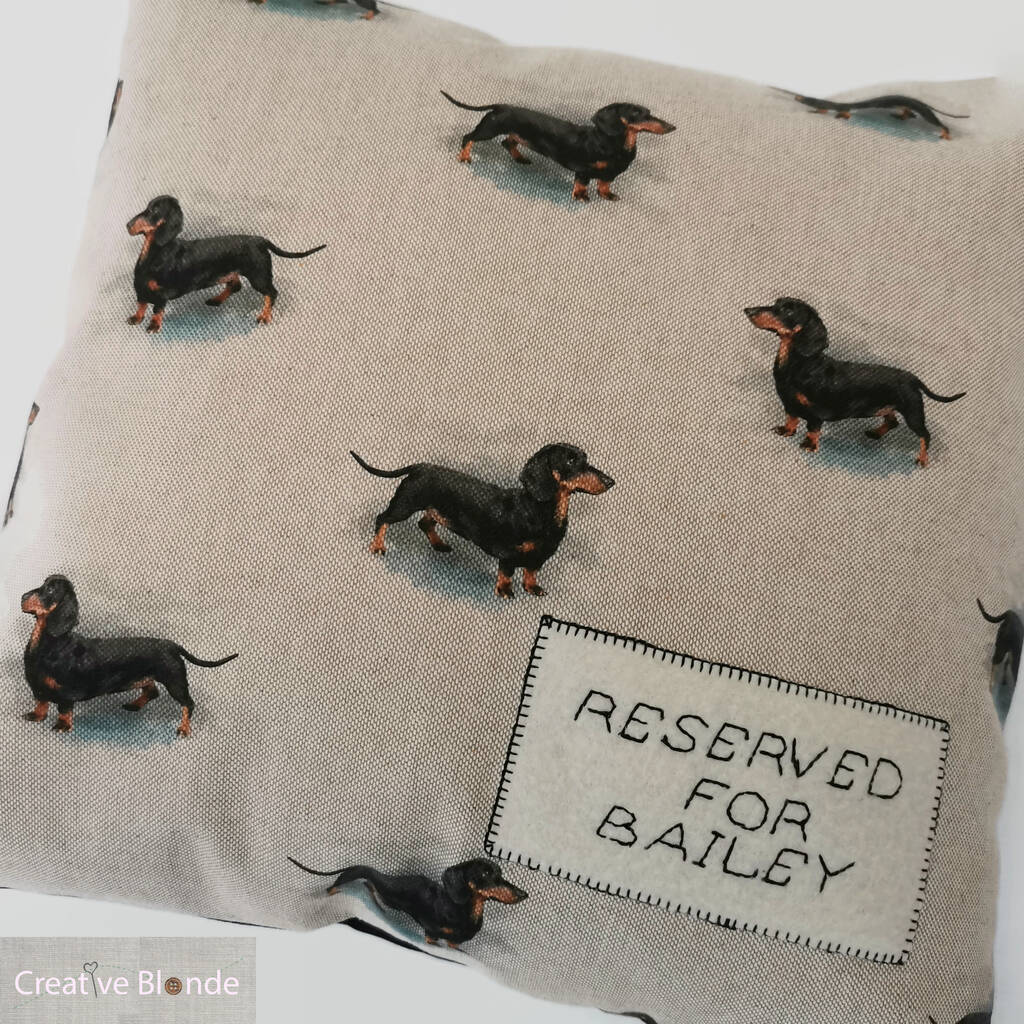 Personalised Dachshund Dog Cushion By creativeblonde ...