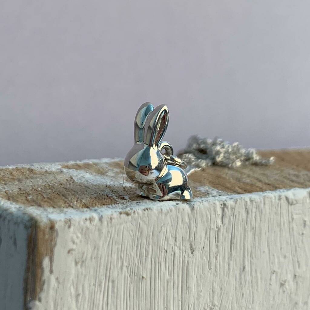 personalised sterling silver bunny rabbit necklace by nest ...