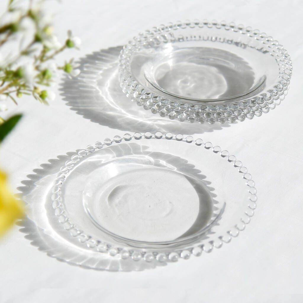 Beaded Glass Serving Plates By Dibor | notonthehighstreet.com