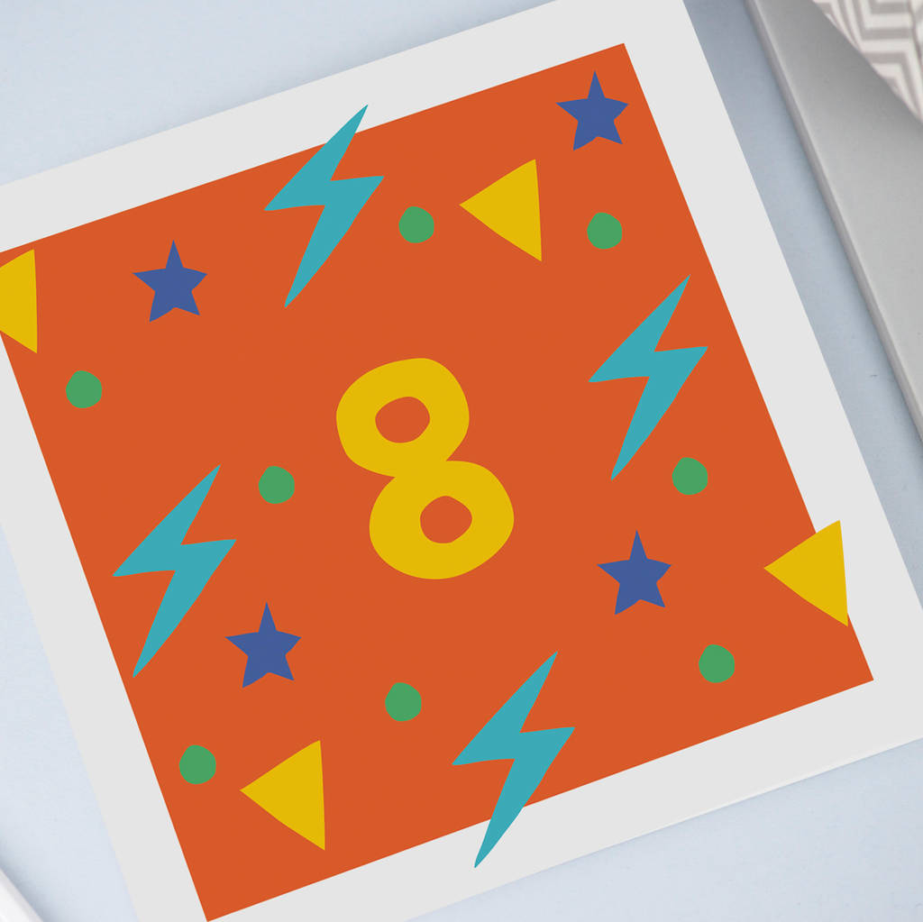 8th Birthday Card Card For Eight Year Old By Lizzie Chancellor
