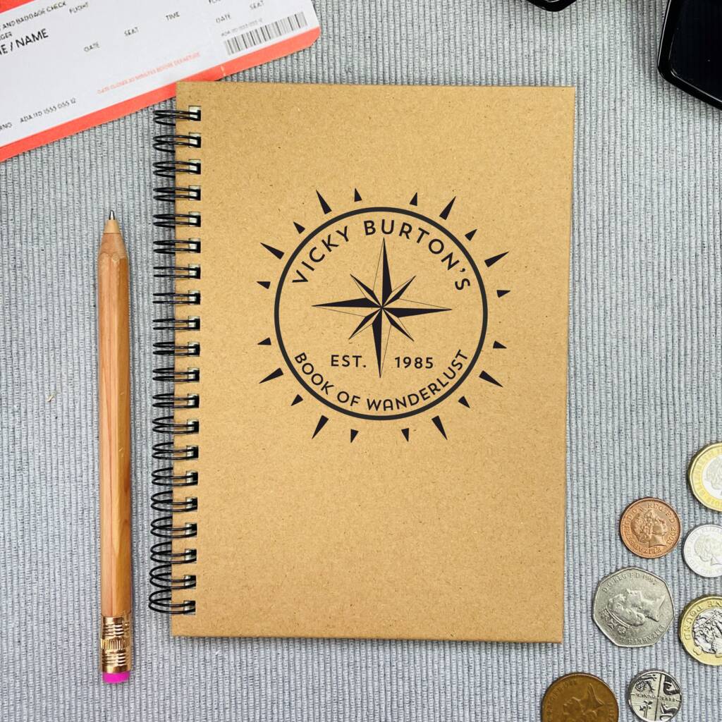 Personalised Compass Travel Journal By The Alphabet Gift Shop ...