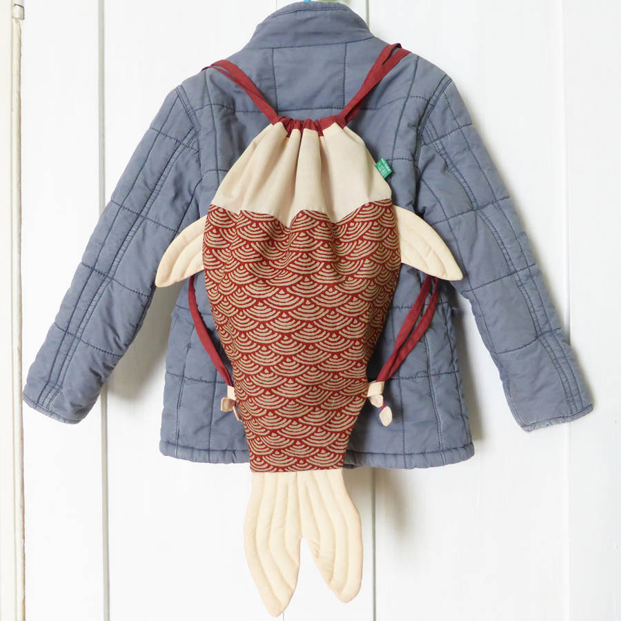 fish shaped drawstring bag by petit mushyp | notonthehighstreet.com