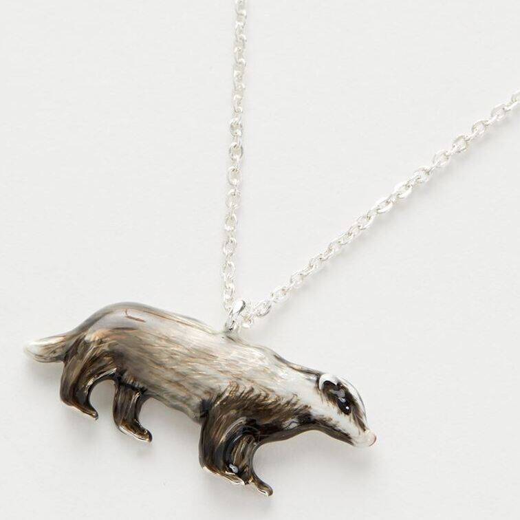 Enamel Badger Short Necklace By Fable England | notonthehighstreet.com