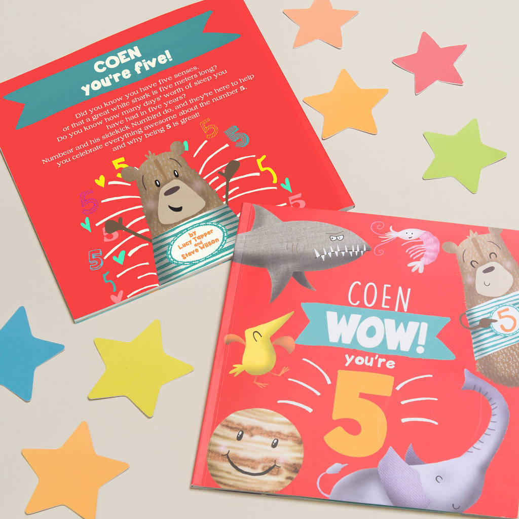 'wow you're five' 5th birthday children's book by fromlucy ...