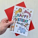 Personalised Children's Animal Birthday Card By Adam Regester Design ...