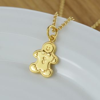 Gingerbread Man Charm Necklace By Lily Charmed | notonthehighstreet.com