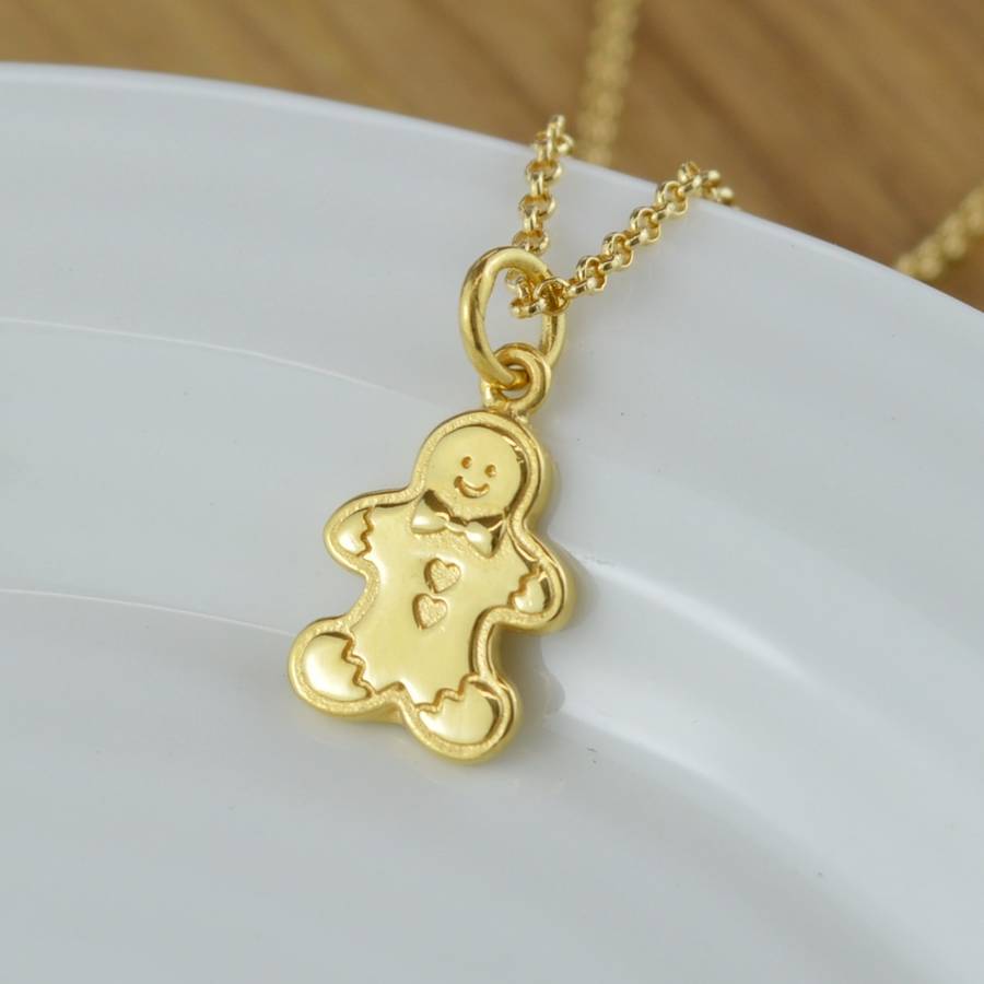 Gingerbread Man Charm Necklace By Lily Charmed | notonthehighstreet.com