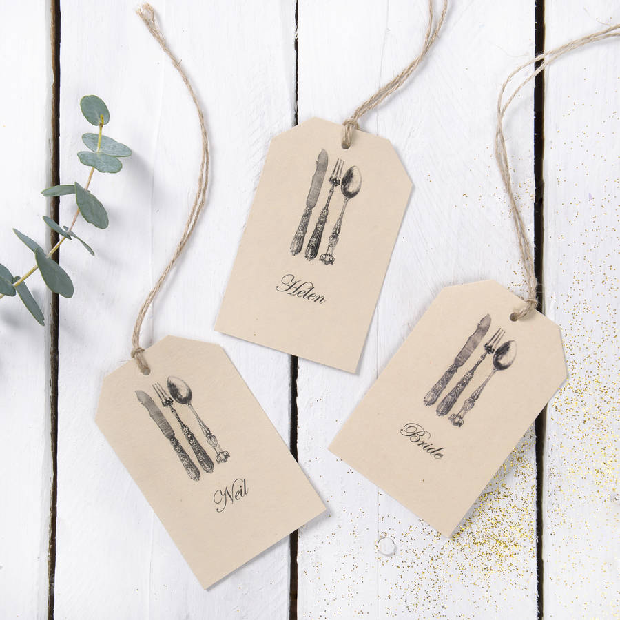 place cards vintage style by edgeinspired | notonthehighstreet.com