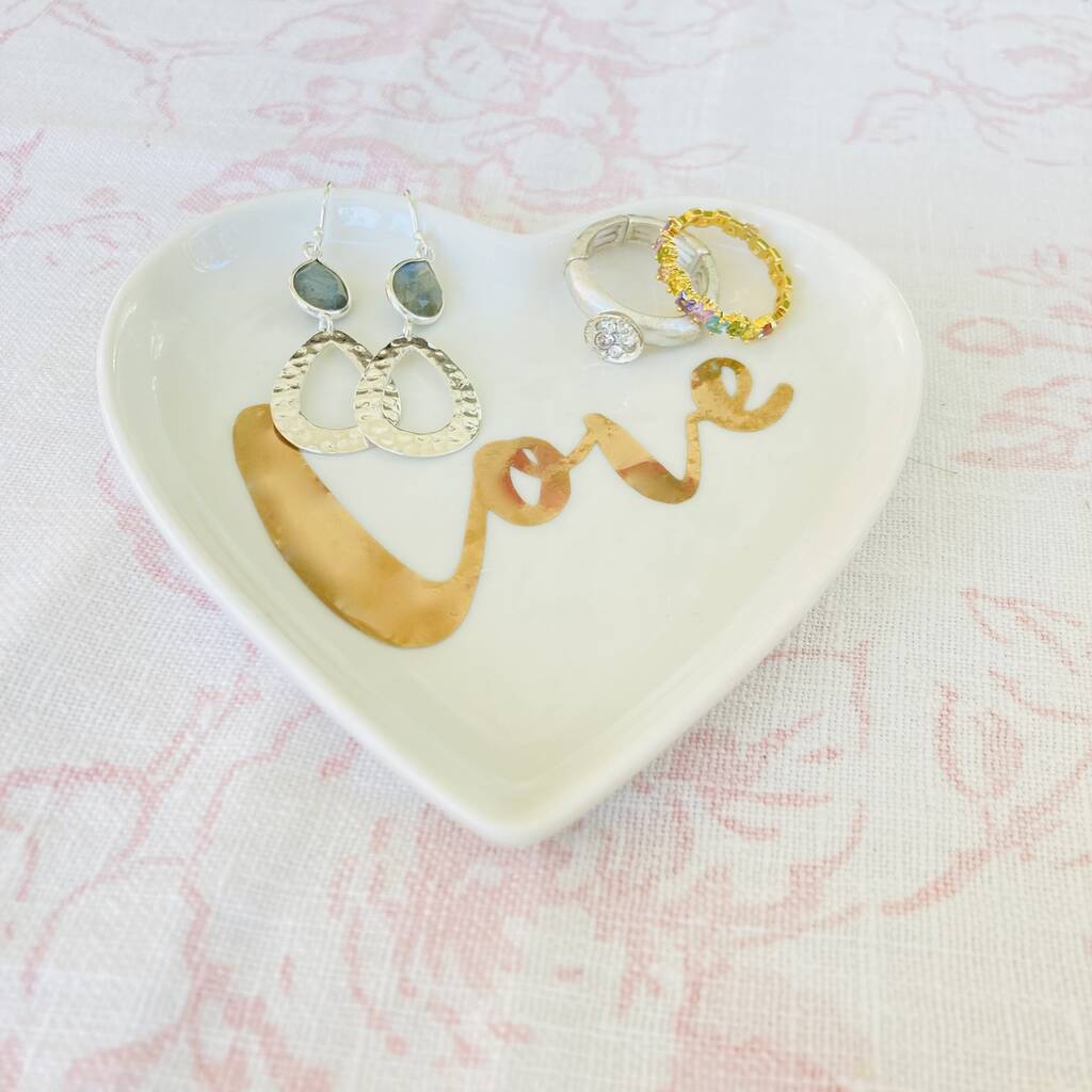 Heart Porcelain Love Trinket Dish ~ Boxed By Chapel Cards
