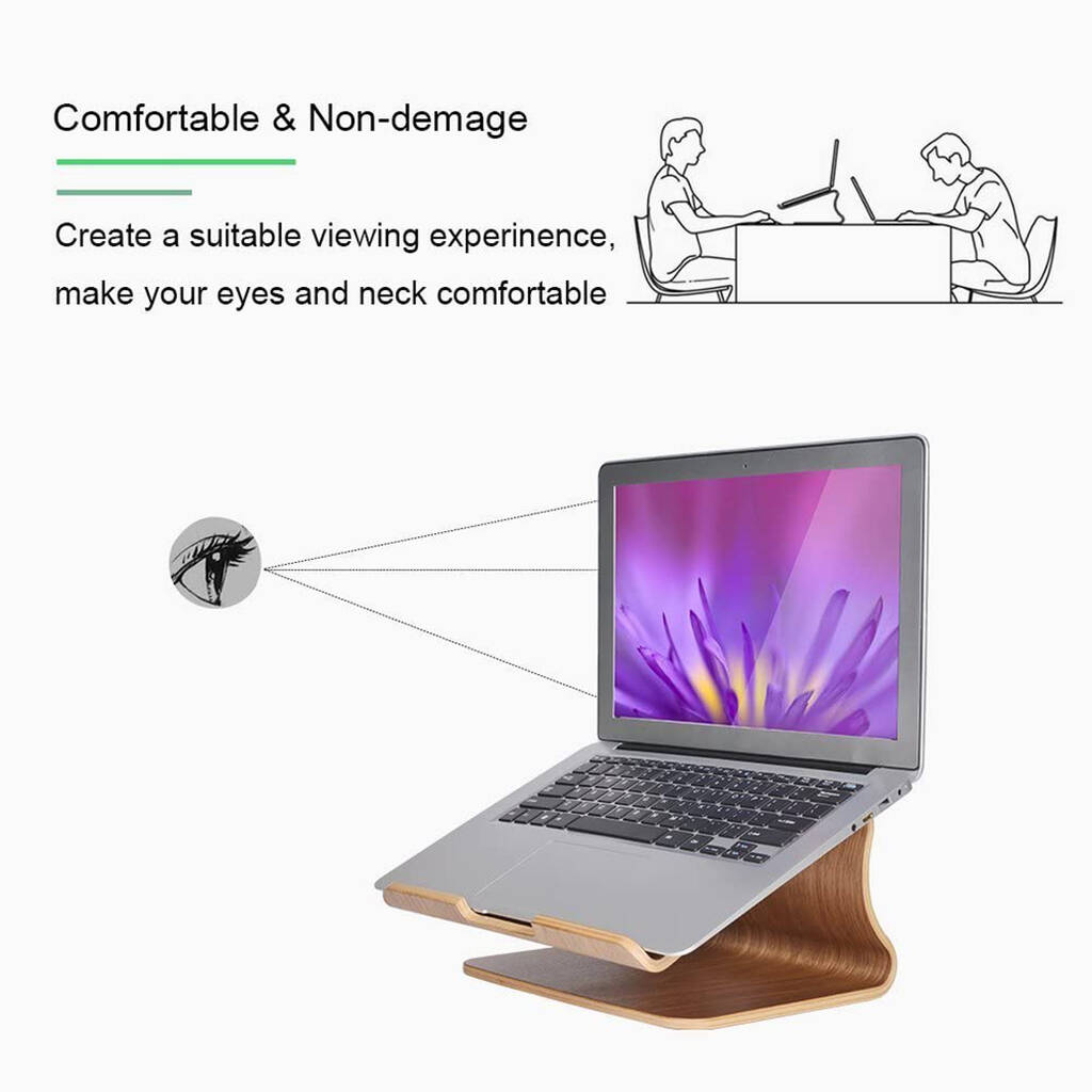 Non Slip Wooden Laptop Dock Holder By Momentum | notonthehighstreet.com