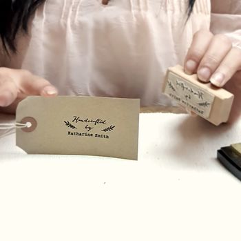 handcrafted by personalised rubber stamp by pretty rubber stamps ...