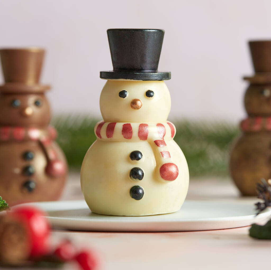 Solid Chocolate Top Hat Snowman By 23 CHOCOLATE