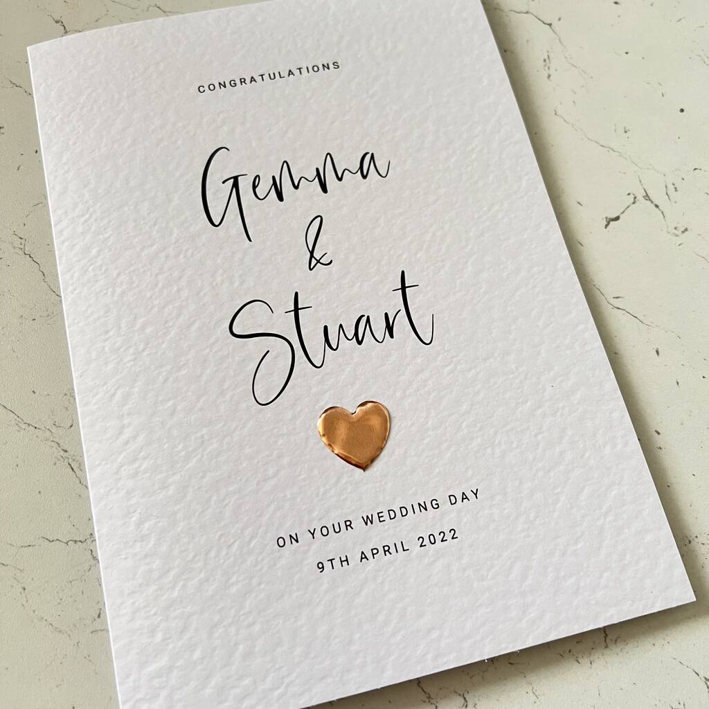 Large Personalised Wedding Card By The Dogs Collars UK ...