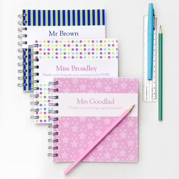 Personalised Teacher Notebook By Amanda Hancocks | notonthehighstreet.com