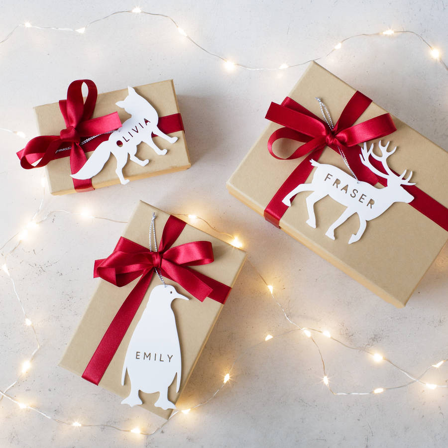 Personalised Arctic Animal Christmas Gift Tag By Twenty Seven