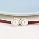 Sterling Silver Pearl Nest Stud Earrings By Gaamaa | notonthehighstreet.com