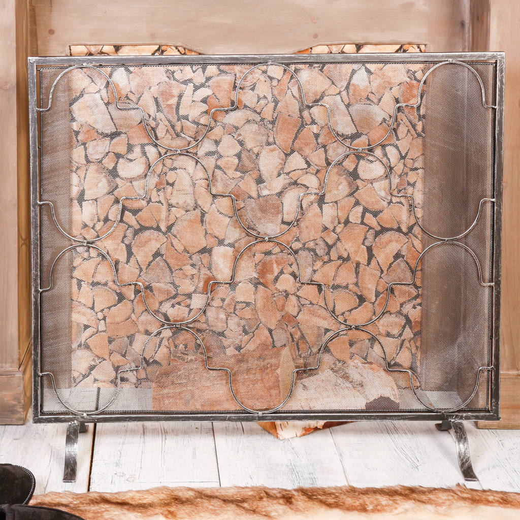 elegant antique style mesh fire screen by dibor | notonthehighstreet.com