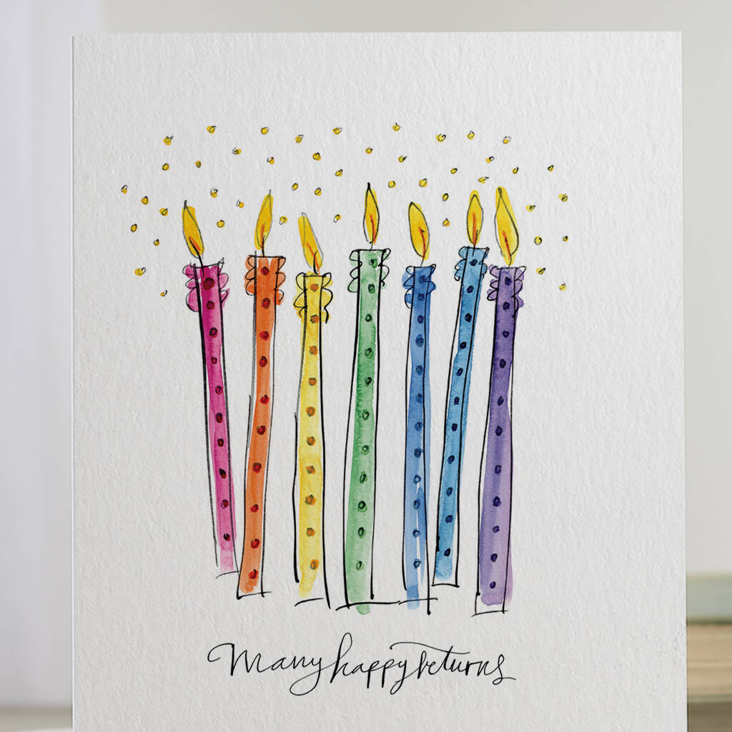 'Many Happy Returns' Birthday Card By Gabrielle Solly Illustration ...
