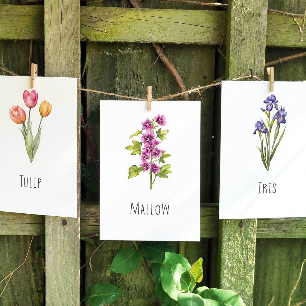 Flower Table Name Card By Paper Willow | notonthehighstreet.com