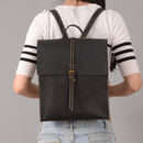 minimalist genuine grain leather backpack personalised by eazo ...