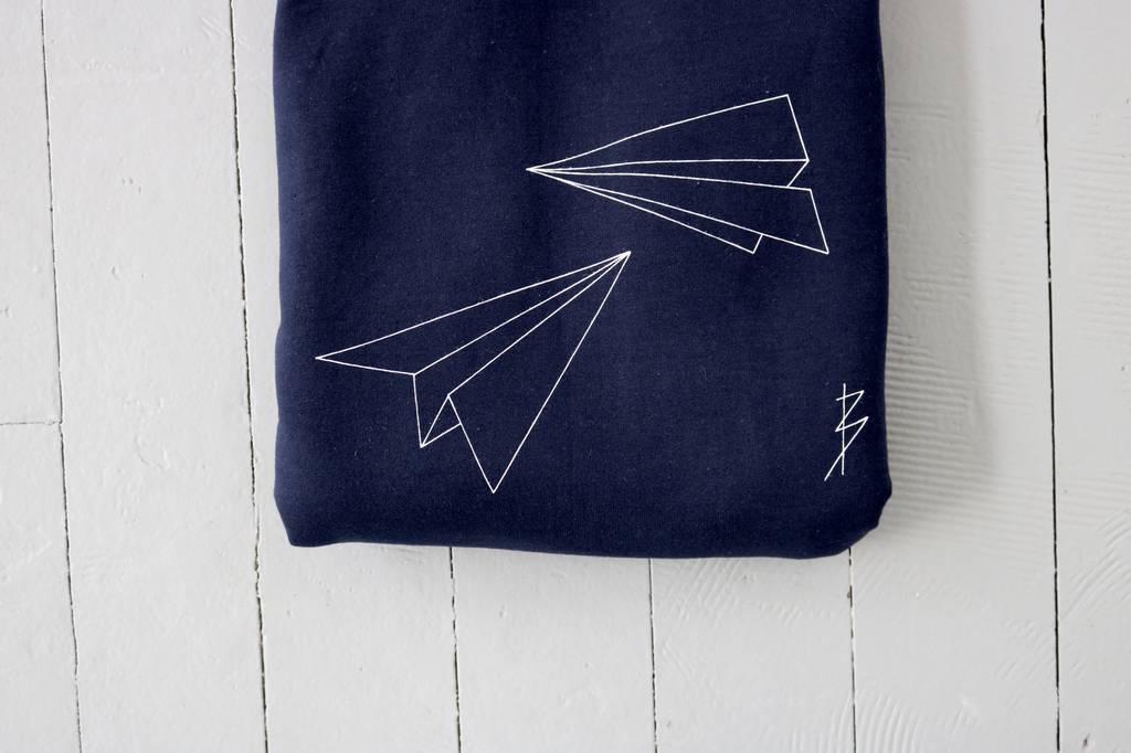 origami paper plane sweatshirt by acies co | notonthehighstreet.com