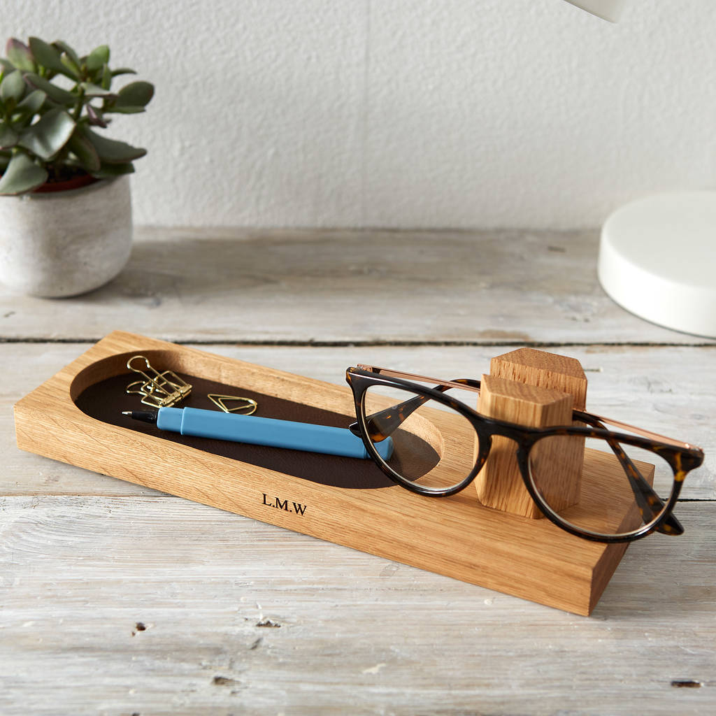 solid oak personalised glasses stand by mijmoj design ...