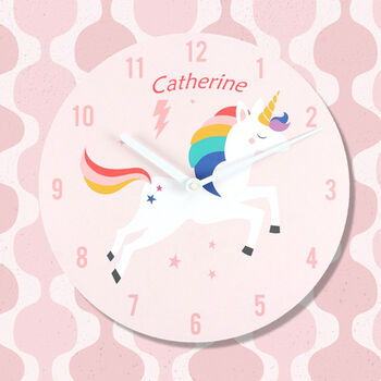 Personalised Unicorn Clock By When I Was A Kid | notonthehighstreet.com