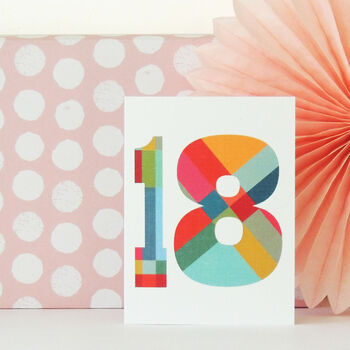 Mini Number Eighteen Card By Kali Stileman Publishing